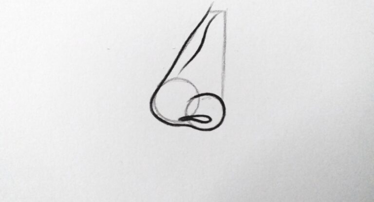 How to draw a Nose (Side View) step by step easy Nose Drawing for ...