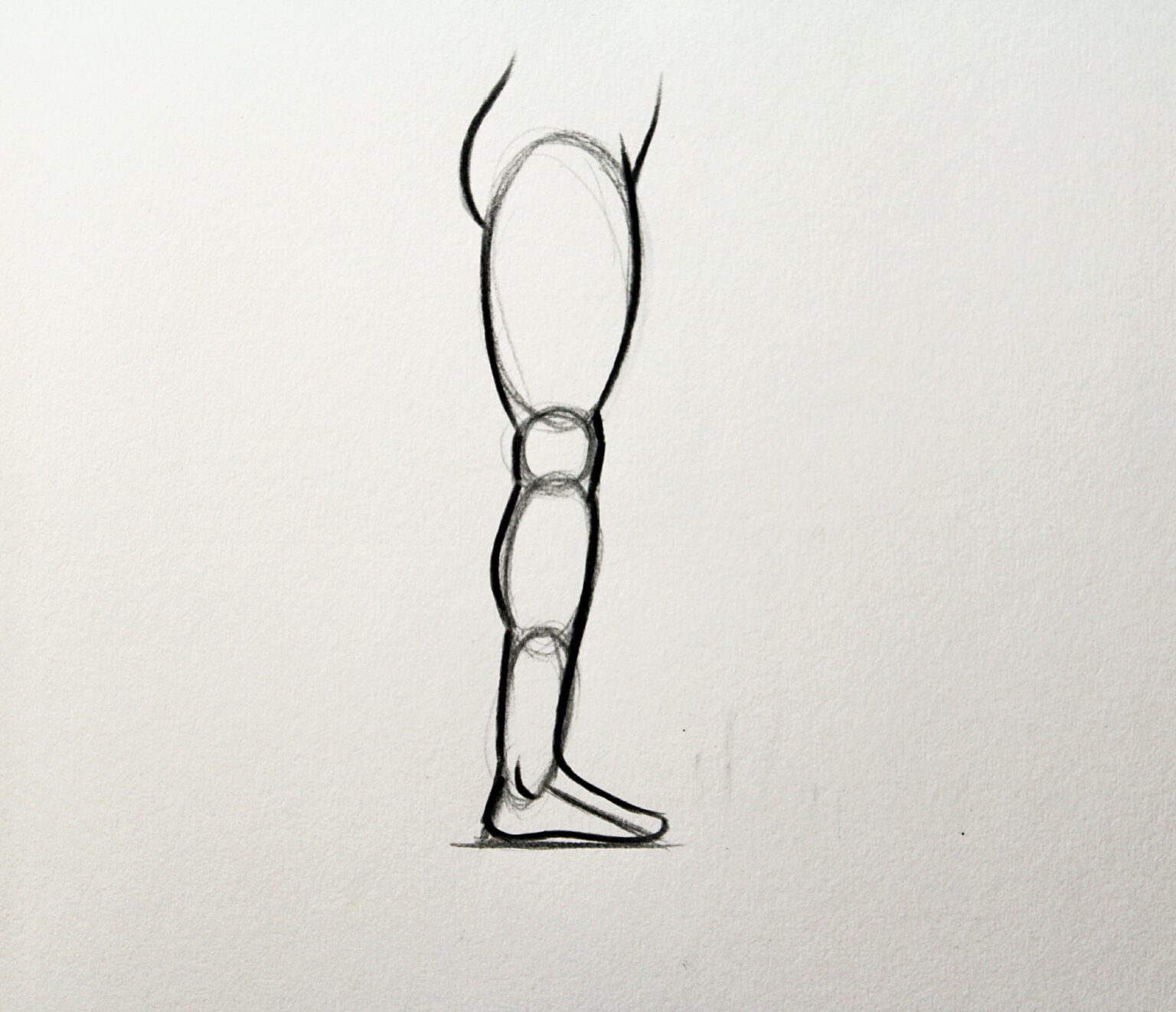 How to draw a Leg step by step easy | Leg Drawing tutorial for ...