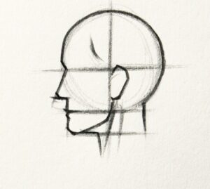 How to draw a Head Side View | Head Drawing Tutorial Step By step for ...
